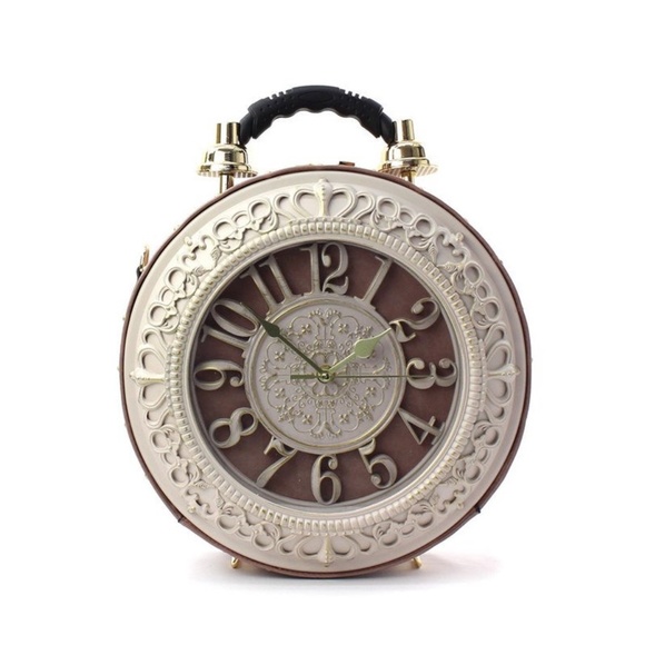 Bags | Large Clock Tick Tok Bag Purse | Poshmark